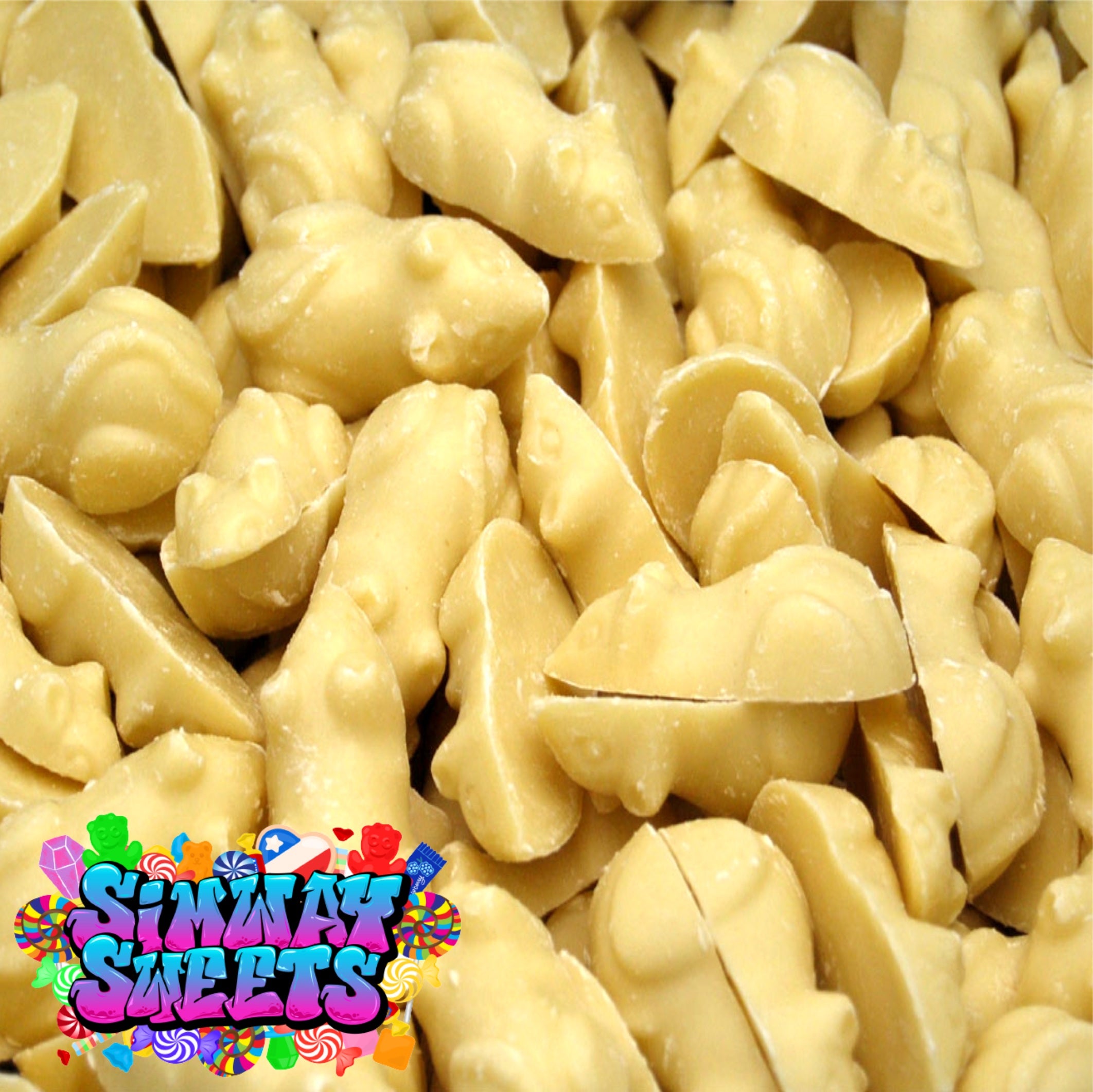 Giant White Chocolate Mice – Simway Sweets