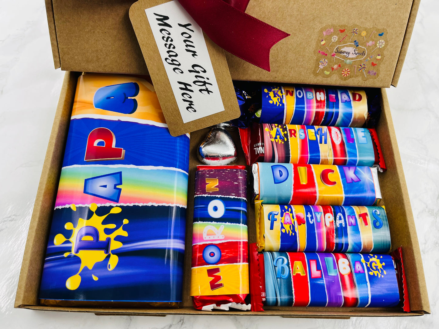 Rude Sweary Fathers Day Novelty Chocolate Wrapper Gift Box - Papa ...