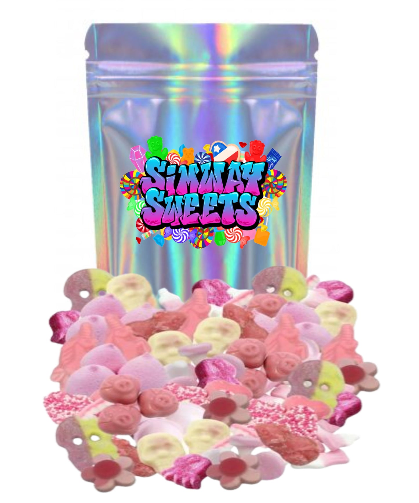 Simway Sweets Pretty In Pink Pick N Mix Bag - 1KG