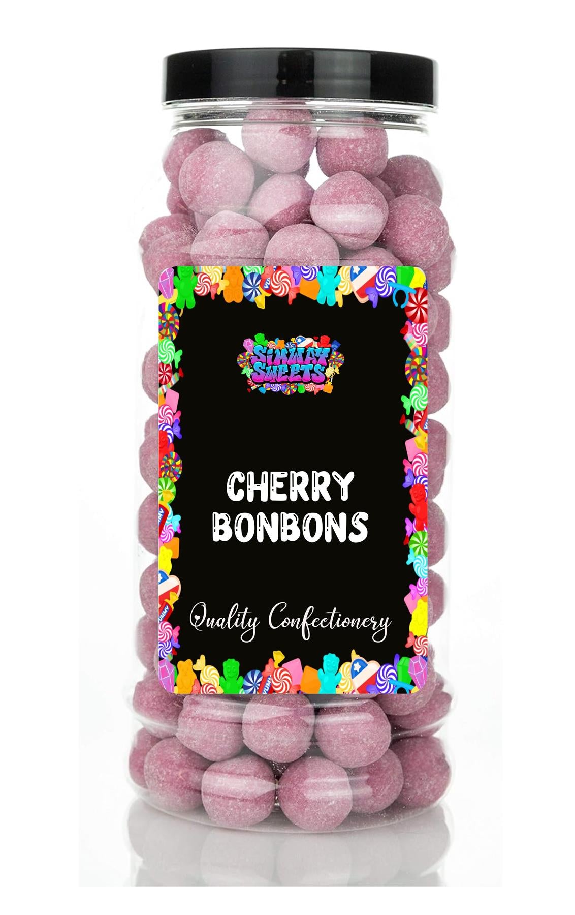 Cherry Flavour BonBons Retro Sweets Bon Bons Gift Jar – Simway Sweets