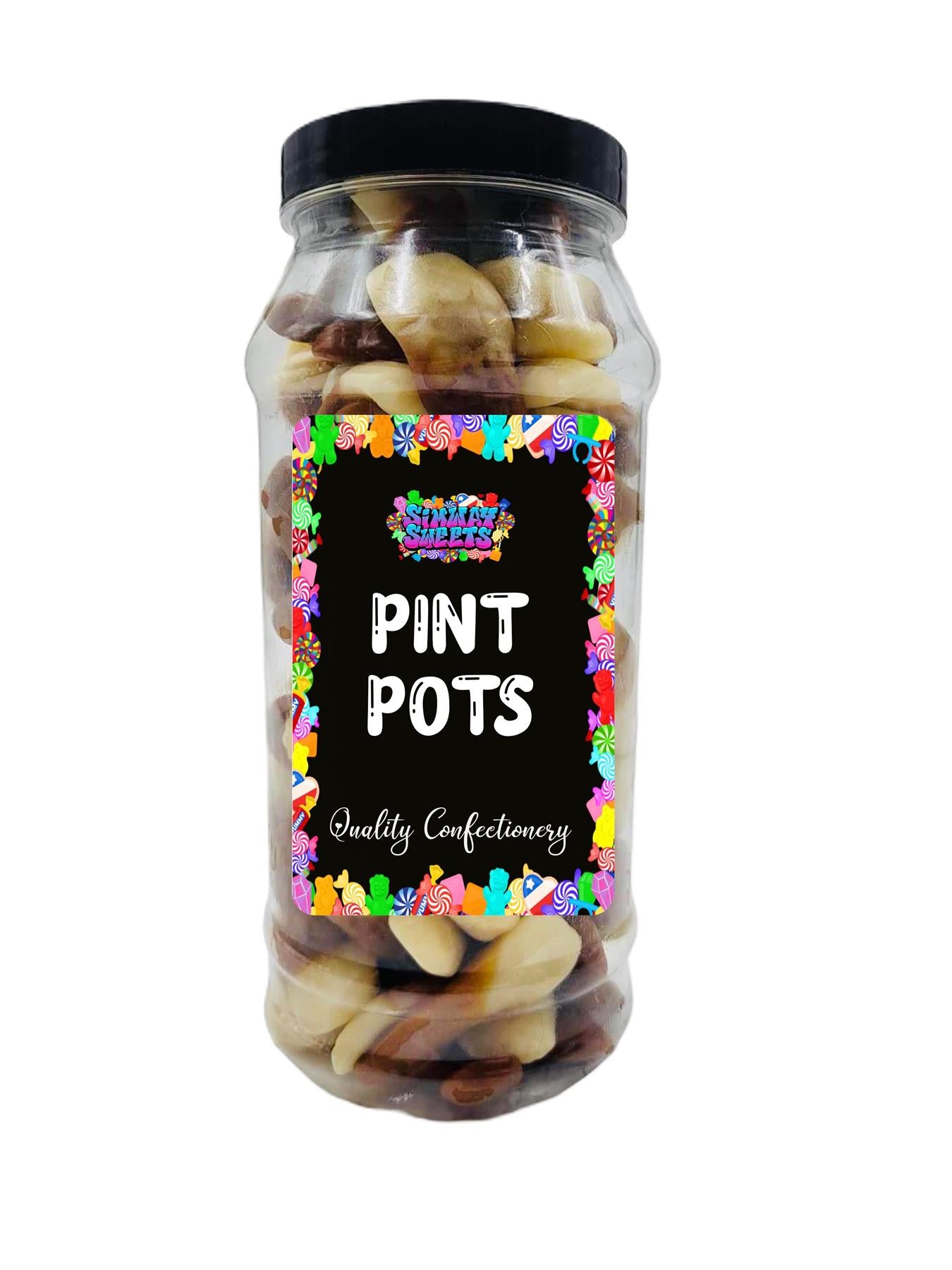 Pint Pots Jelly Gummy Retro Sweets Gift Jar - 710g – Simway Sweets