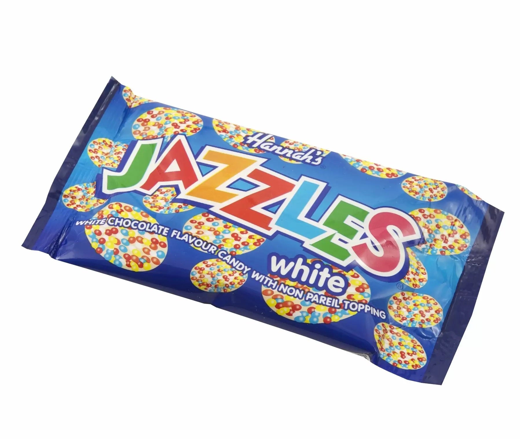 Hannah's White Chocolate Jazzles 40g – Simway Sweets